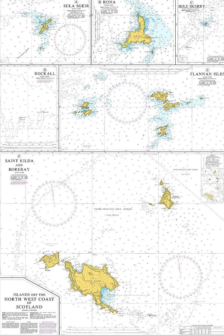 Chart 2524 - Islands off the North West Coast of Scotland,Flannan Isles ...