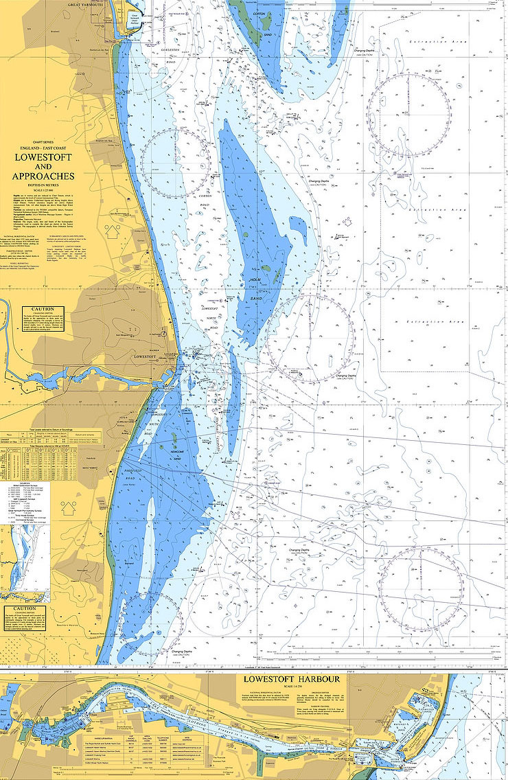Chart 1535 - Lowestoft and Approaches :: Product :: Chartart
