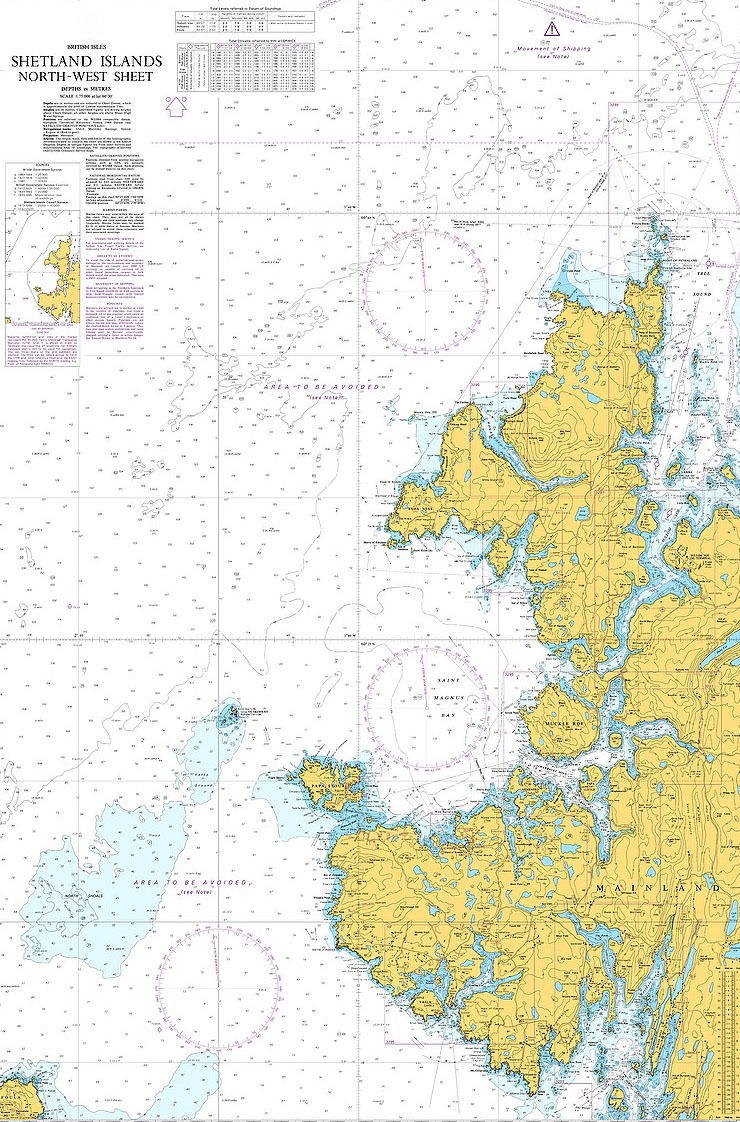 Chart 3281 - Shetland Islands North West-Sheet, Sullom Voe, Shetlands ...
