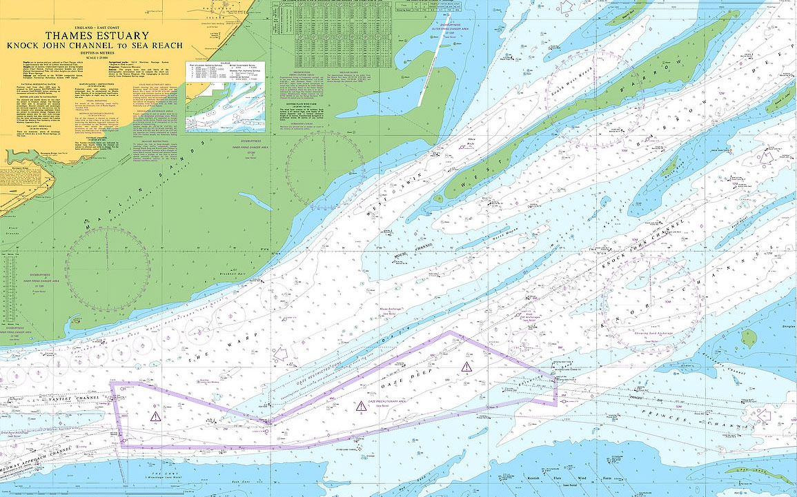 Chart 1609 - Thames Estuary, Knock John Channel to Sea Reach :: Product ...