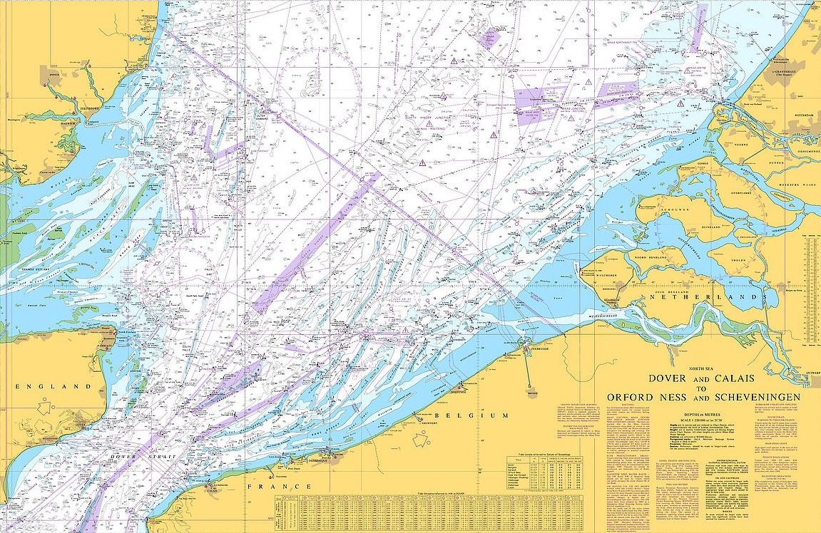 Chart 1406 - Dover and Calais to Orford Ness and Scheveningen ...