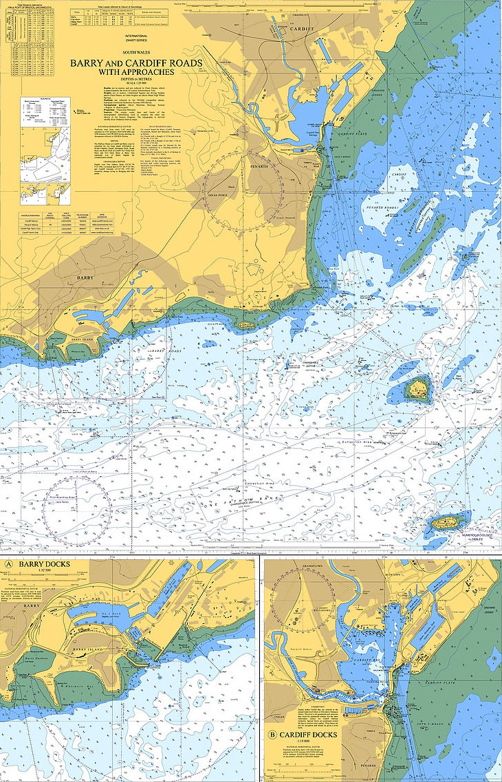 Chart 1182 - Barry and Cardiff Roads with Approaches :: Product :: Chartart